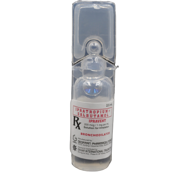 IPRAVENT Ipratropium / Salbutamol 200mcg / 1mg per mL Solution for ...
